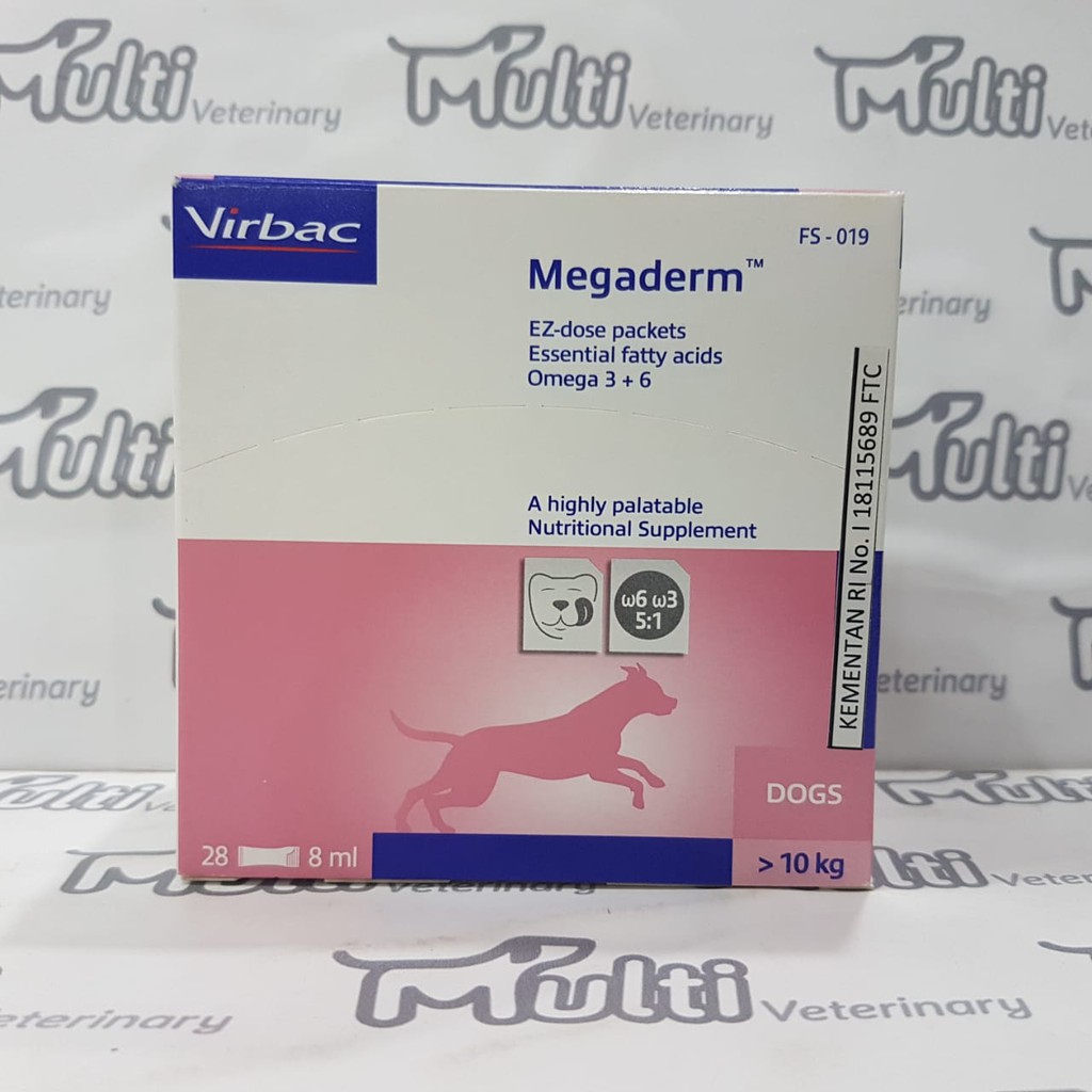 Jual MEGADERM 8ml Vitamin Bulu Anjing Mega derm VIRBAC | Shopee Indonesia