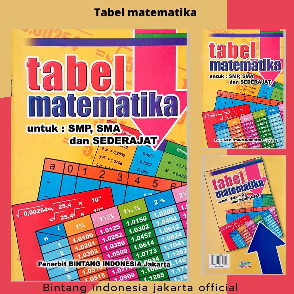 Jual TABEL MATEMATIKA UNTUK SMP,SMA DAN SEDERAJAT | Shopee Indonesia