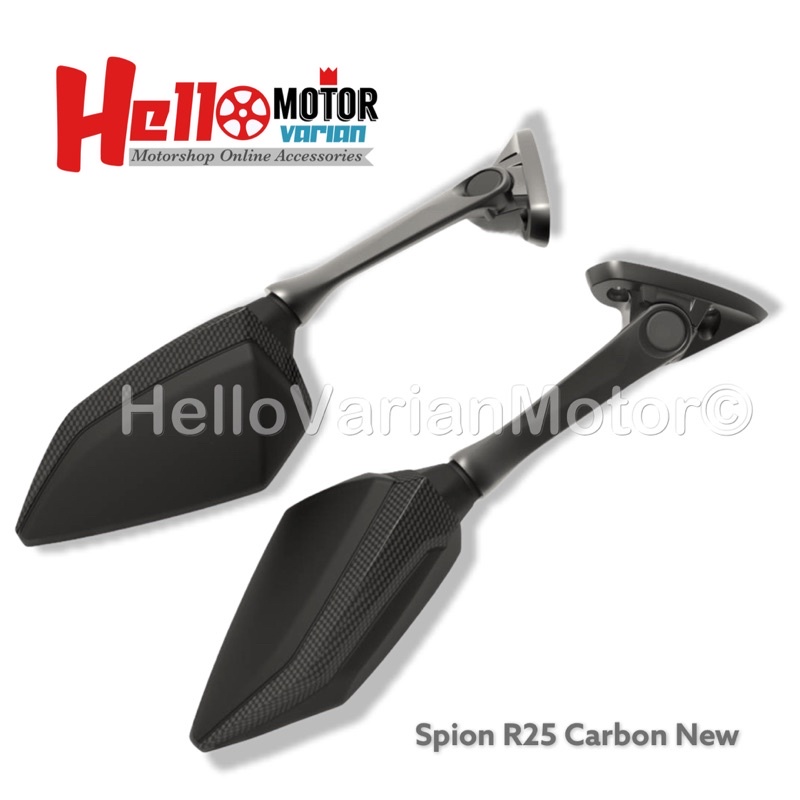 Jual Spion R25 Model Baru Carbon Panjang NMAX LEXI XMAX PCX | Shopee ...