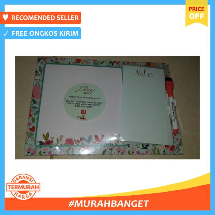 Jual Magnet White Board & Memo Set, Papan Tulis Magnet +Notes 100Pc ...