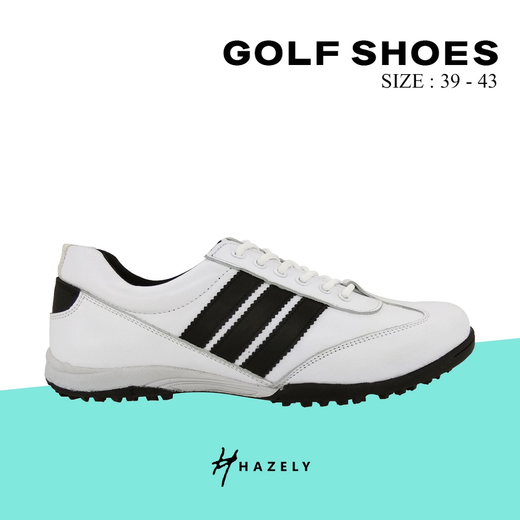 Jual Hazely Official - Sepatu Golf Pria Hazely Striped Lace-Up – Kulit ...