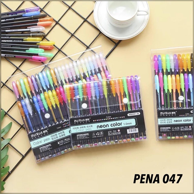 Jual PENA 18 WARNA | PENA WARNA WARNI | 1 SET | Shopee Indonesia