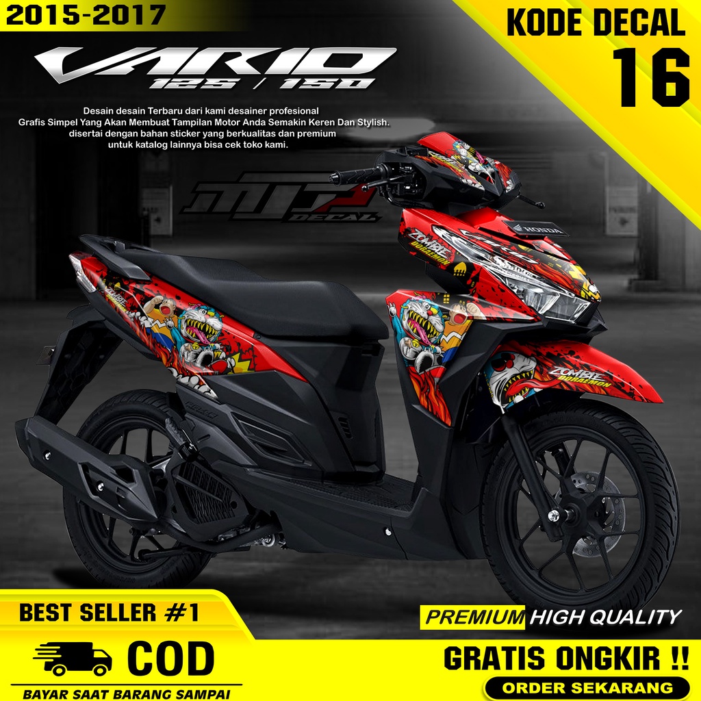 Jual (BISA COD) Decal Sticker Vario led 125 150 full body - Dekal ...