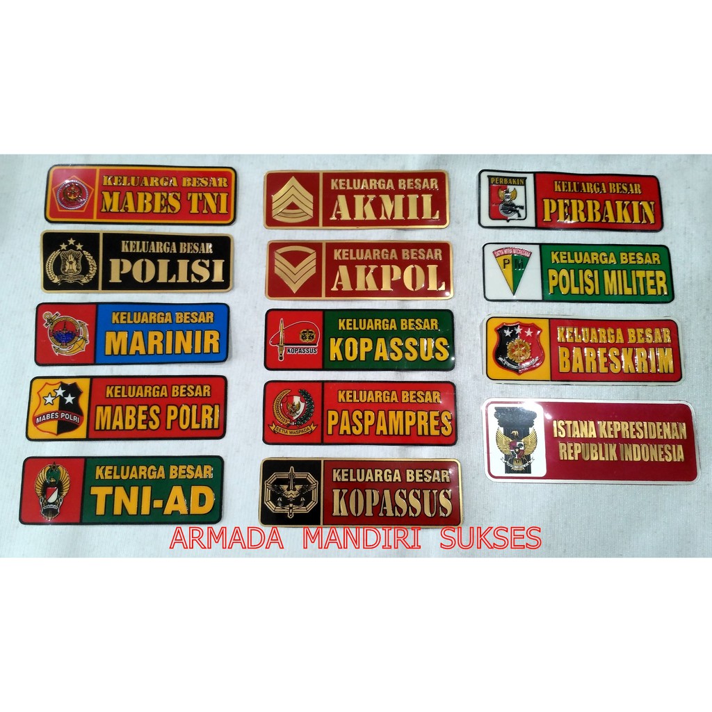 Jual Sticker PVC Panjang Logo Kesatuan - Stiker Panjang Logo Kesatuan ...