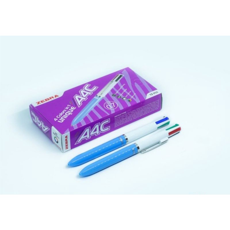 Jual Bolpoint / Bolpen / Pulpen 4 Warna Zebra A4C (1 Pcs) | Shopee ...
