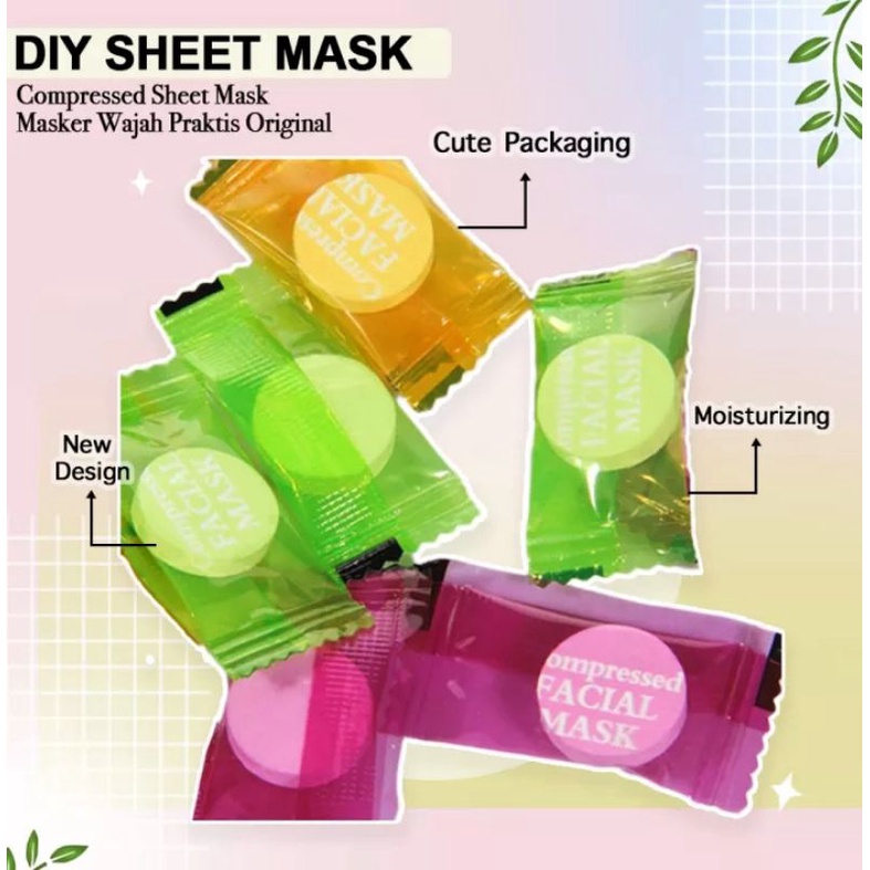 Jual compressed sheet mask / kertas masker | Shopee Indonesia