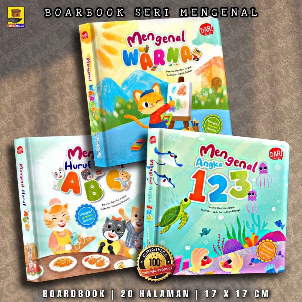 Jual Boardbook Anak / Mengena Huruf Angka Warna / Buku Anak / Buku Bayi ...