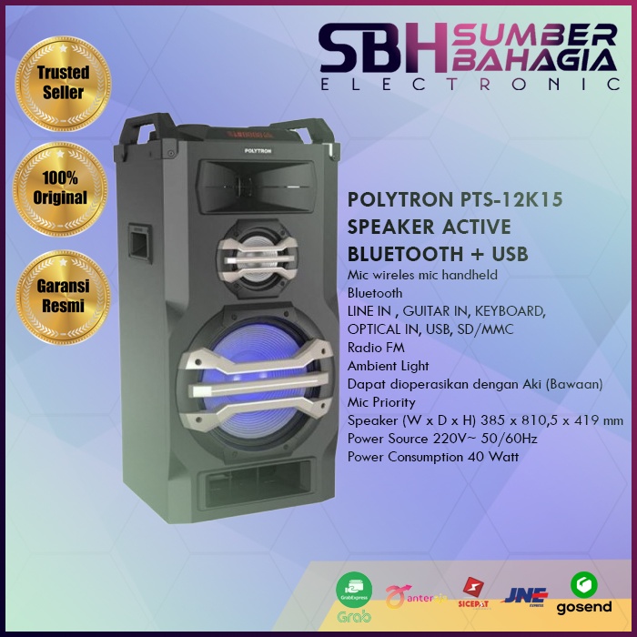 Jual POLYTRON PTS-12K15 SPEAKER ACTIVE BLUETOOTH + USB (NEW) (KHUSUS ...