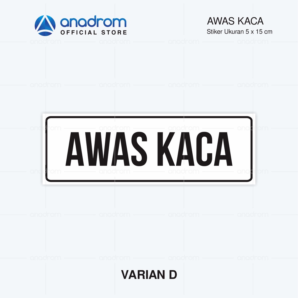 Jual Stiker Pintu Awas Kaca | 5 x15 cm | Waterproof | Anadrom 3063 ...