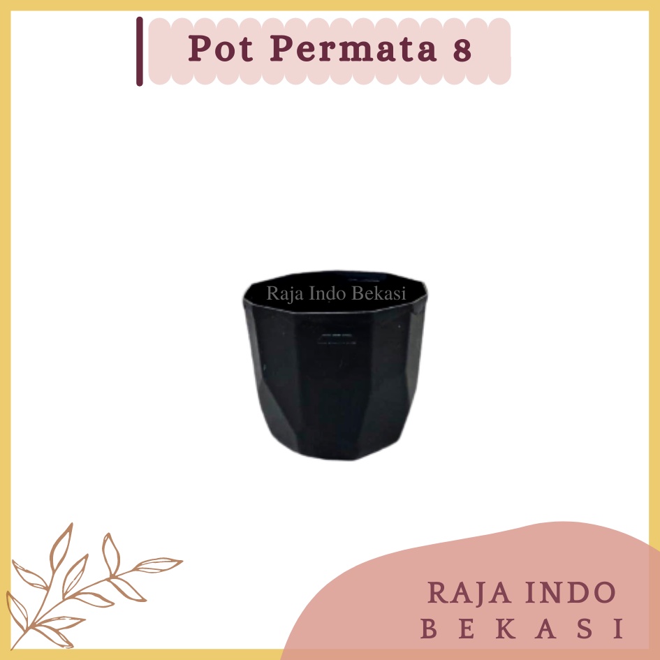 Jual Pot Permata Diamond 8CM Putih Pot Kecil Mini Plastik Semen Putih ...