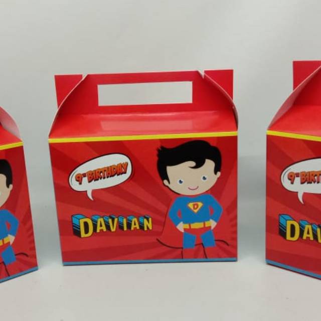 Jual Snackbox Superman / snack box superman / Snackbox custom | Shopee ...