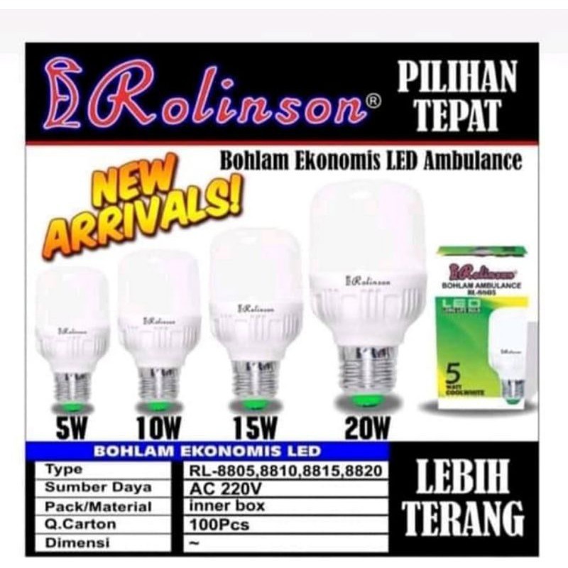 Jual Lampu Led 5/10/15/20 Watt Rolinson/Bohlam Ambulance/Led (RL-88xx) | Shopee Indonesia