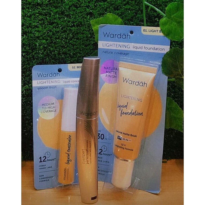 Jual Paket Bundling Wardah (Concealer, Foundation, Mascara) | Shopee ...
