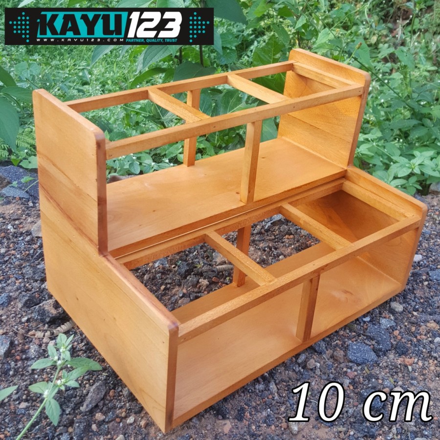 Jual Rak Kayu Multi Fungsi 2 Tier Tempat Botol 6 Slot 10 cm (RK-10 ...