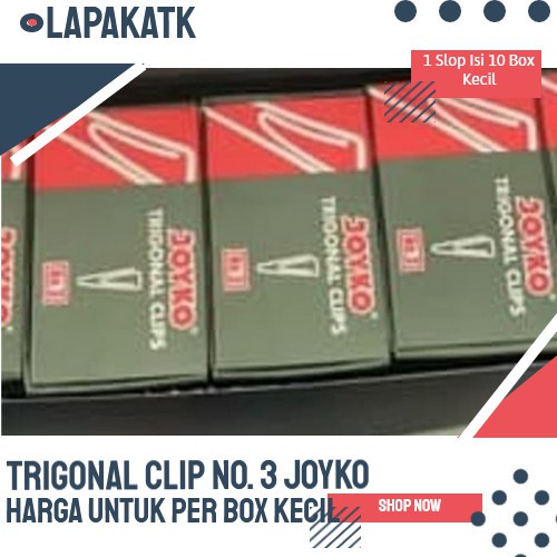 Jual JOYKO TRIGONAL CLIP 3 / Paper clip NO 3 JOYKO + | Shopee Indonesia