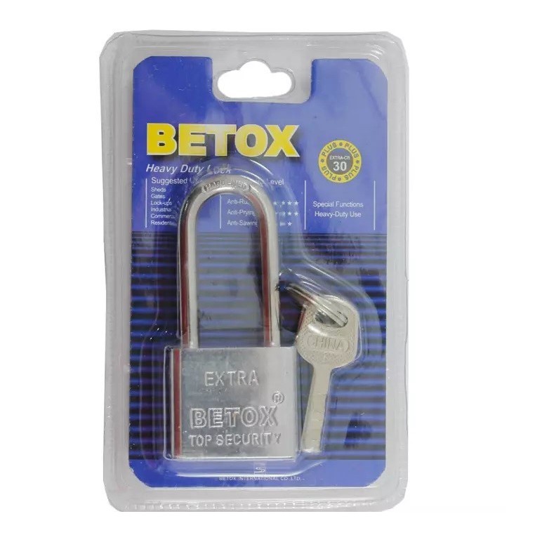 Jual Gembok BETOX Stainless Steel Silver Leher Panjang 30MM / Gembok ...