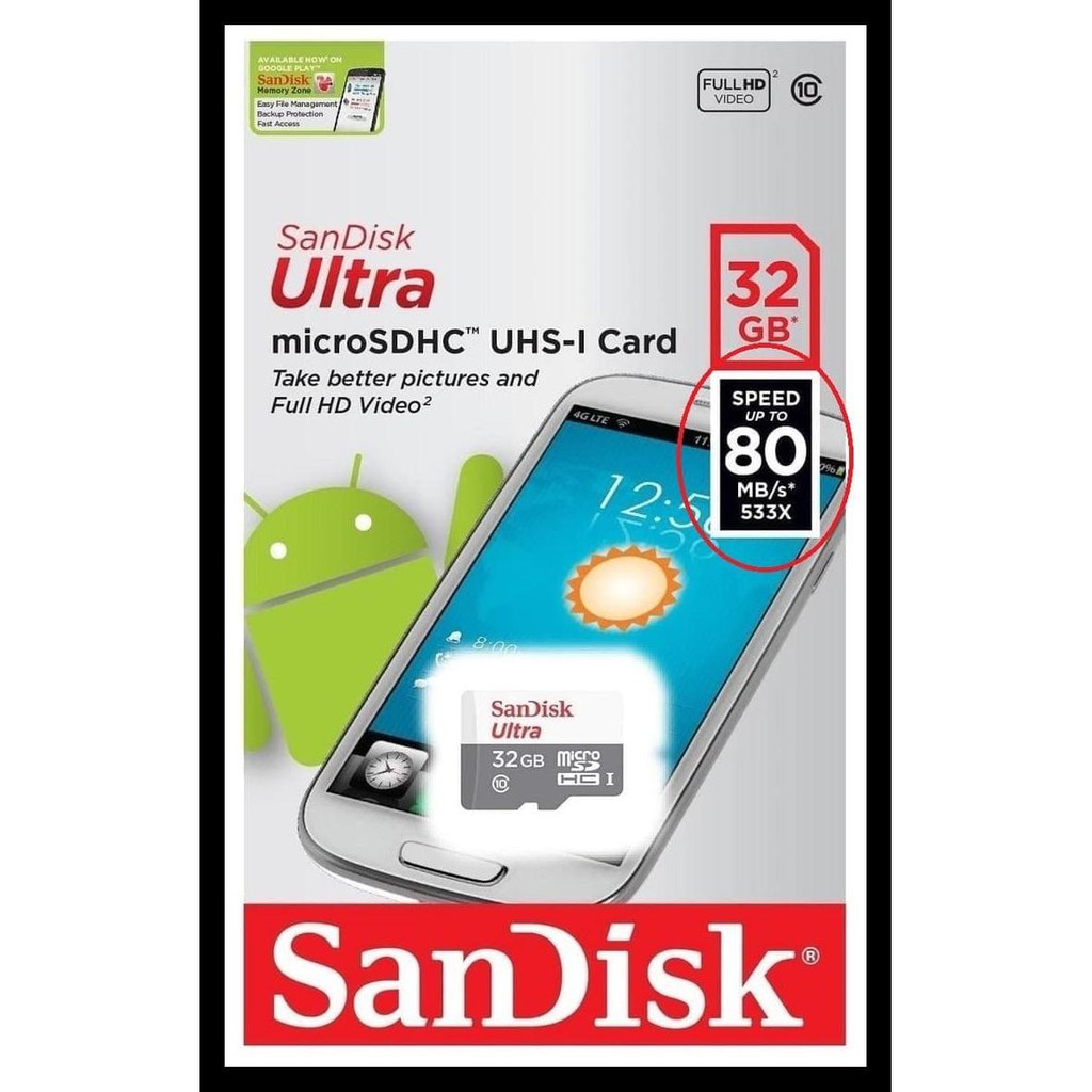 Jual Mmc Memory Card Sandisk 32Gb Class 10 , Ori Sandisk 100% Termurah ...