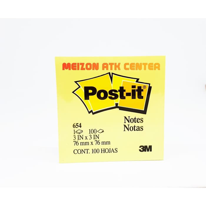 Jual Unik 3M Post it 654 / Sticky Notes / Memo Kuning ORI Uk 76 x 76cm ...