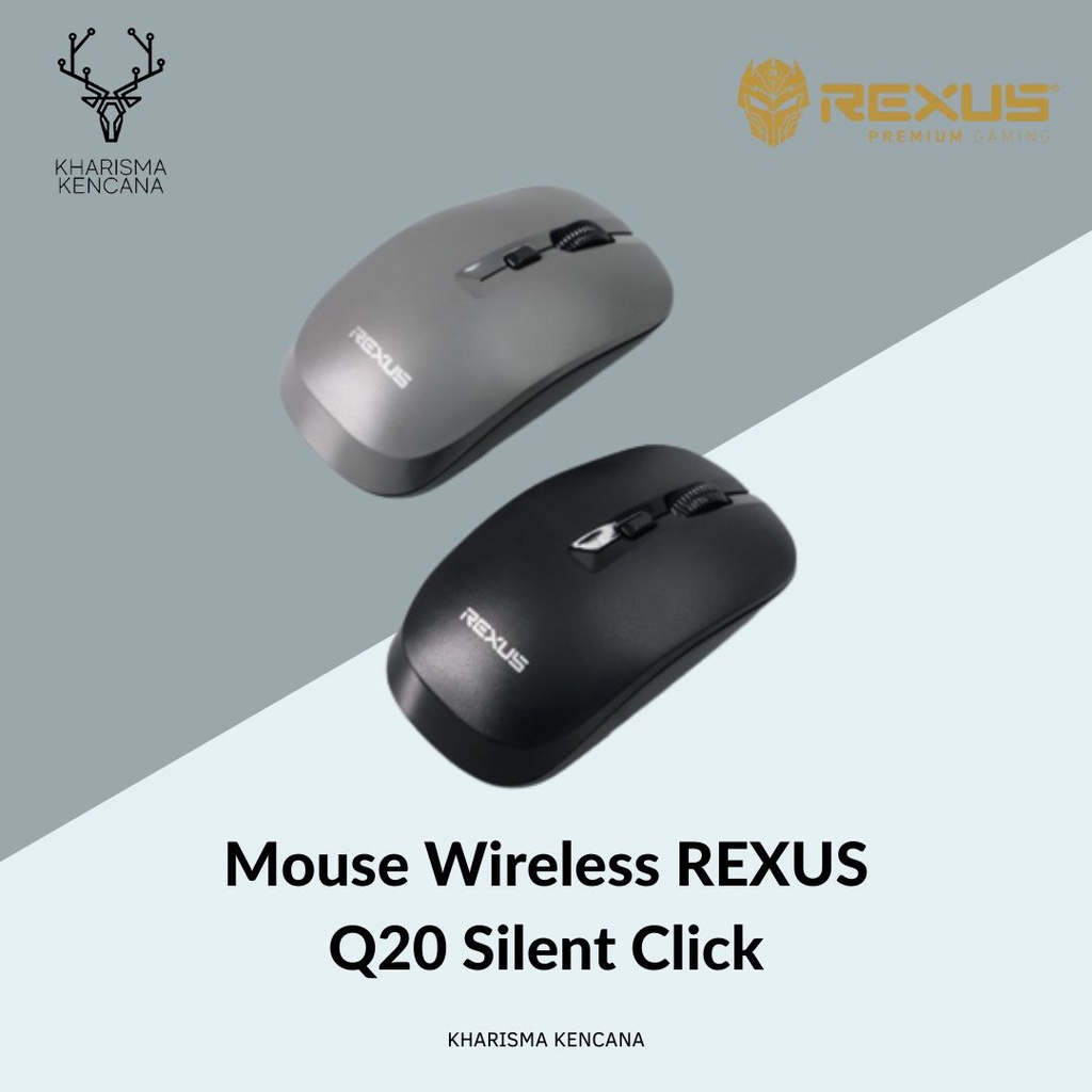 Jual Mouse Wireless REXUS Q20 Silent Click | Shopee Indonesia