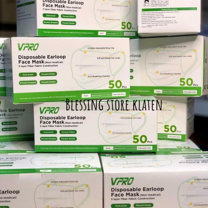 Jual Produk Terbaik] MASKER / MASKER 3 PLY /V-PRO MASKER ISI 50 PC ...