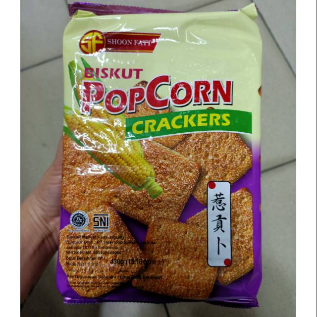 Jual Shoon fatt Biskut Popcorn Crackers / Biskuit Malkist Rasa Jagung ...