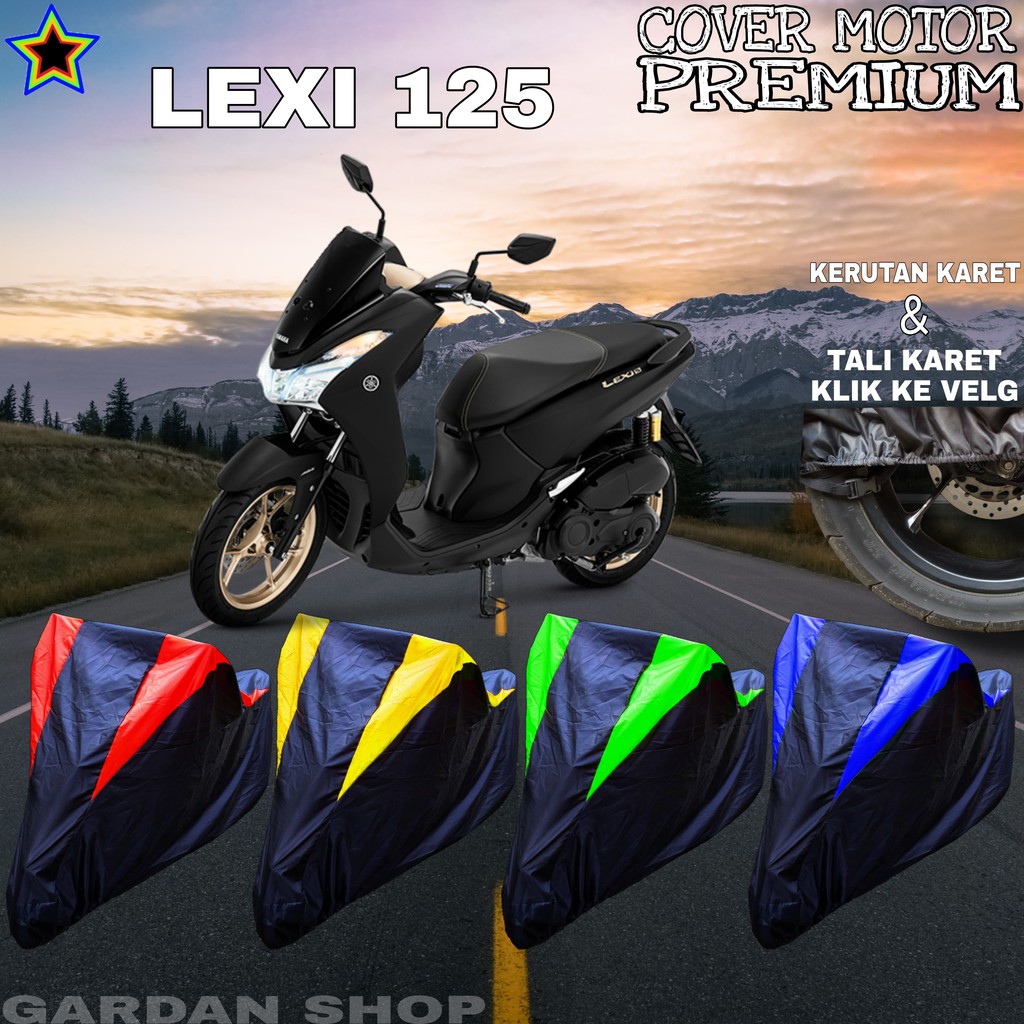 Jual Sarung Motor LEXI 125 Hitam KOMBINASI Body Cover Penutup Lexi ...
