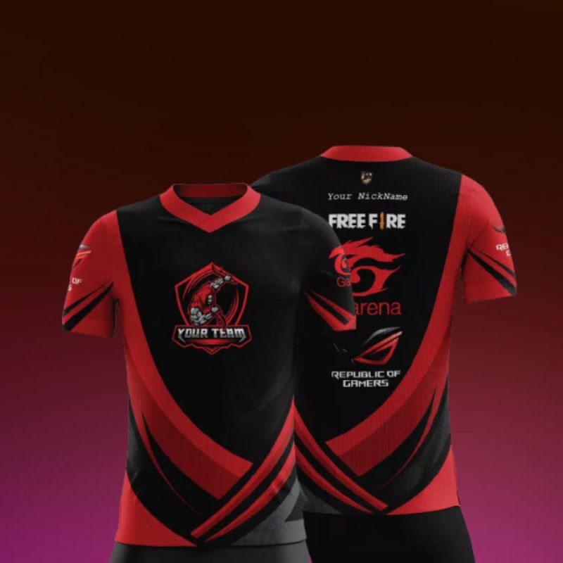 Jual JERSEY GAMING FREE FIRE/FREE NICKNAME DAN LOGO TEAM | Shopee Indonesia