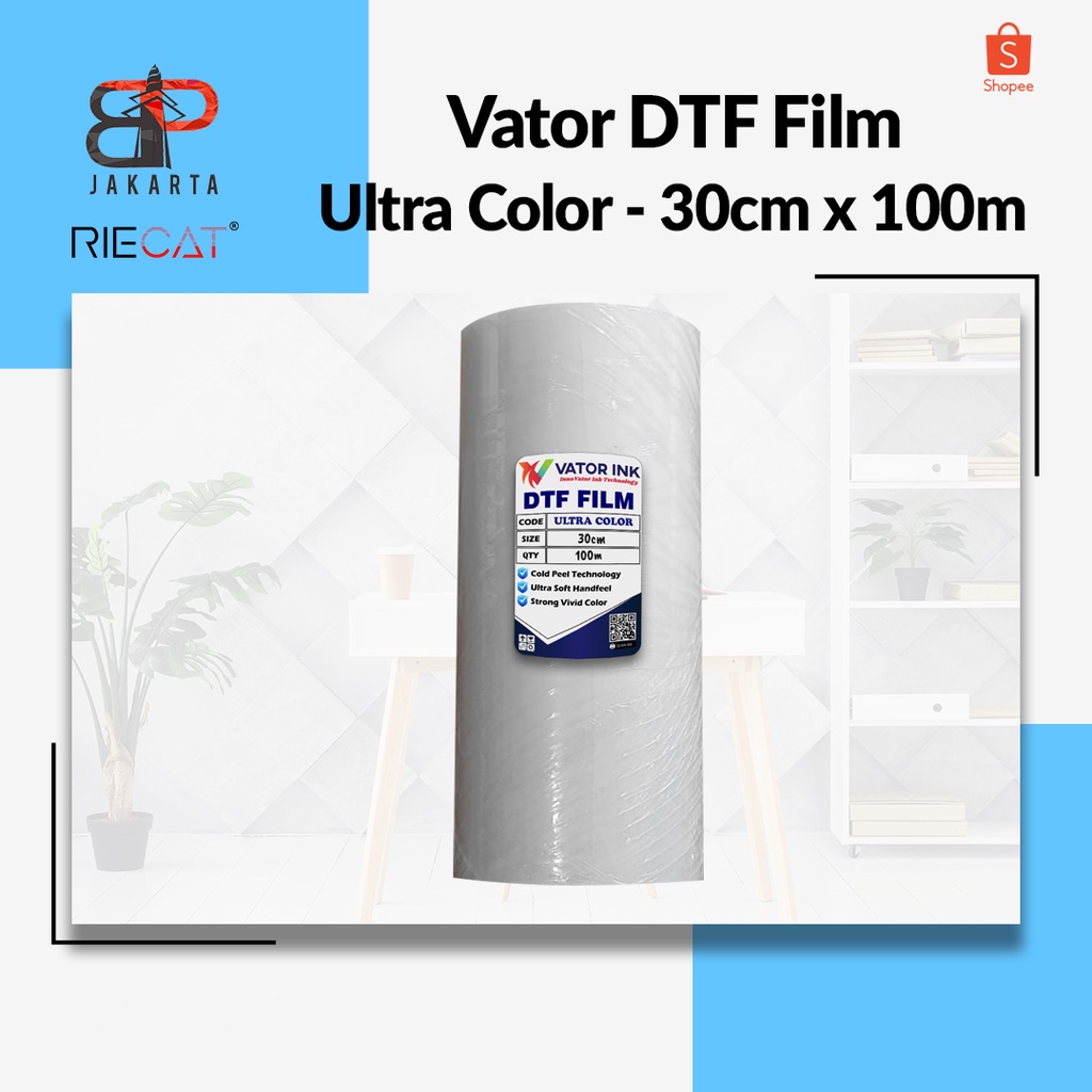 Jual PET FILM DTF VATOR ULTRACOLOR 30CM X 100M | Shopee Indonesia