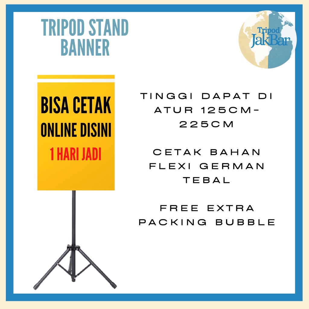 Jual Tripod Stand Banner Display / Tiang iklan untuk Banner dan Poster ...