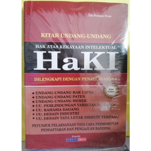 Jual KUHP KITAB UNDANG-UNDANG HAK ATAS KEKAYAAN INTELEKTUAL HAKI dilengkapi dengan penjelasannya ...