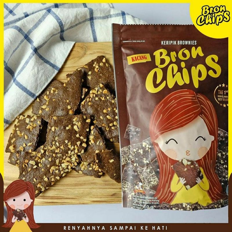 Jual Bron Chips Keripik Brownies 60 gram Bronchips Free Bubble Wrap ...