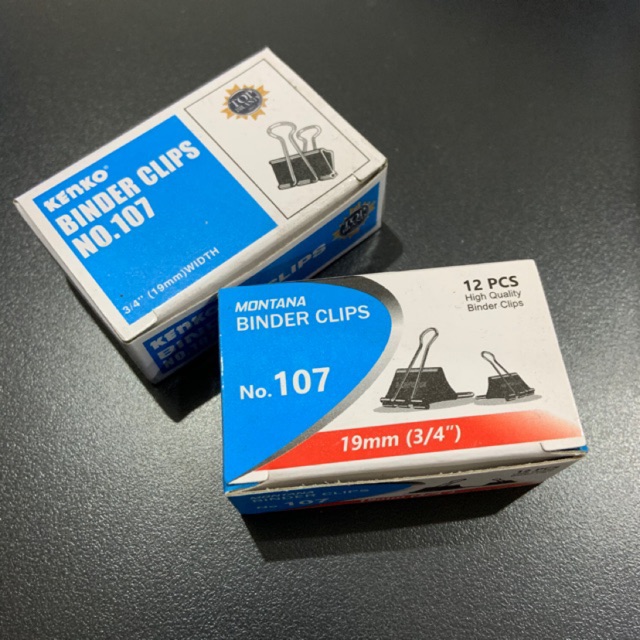 Jual Binder Clip No 107 (12 Pcs) Penjepit Kertas Paper Clip | Shopee ...