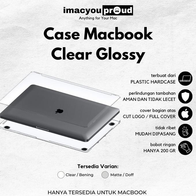 Jual Macbook Case Clear Bening Transparan New Air Pro 11 13 15 2019 ...