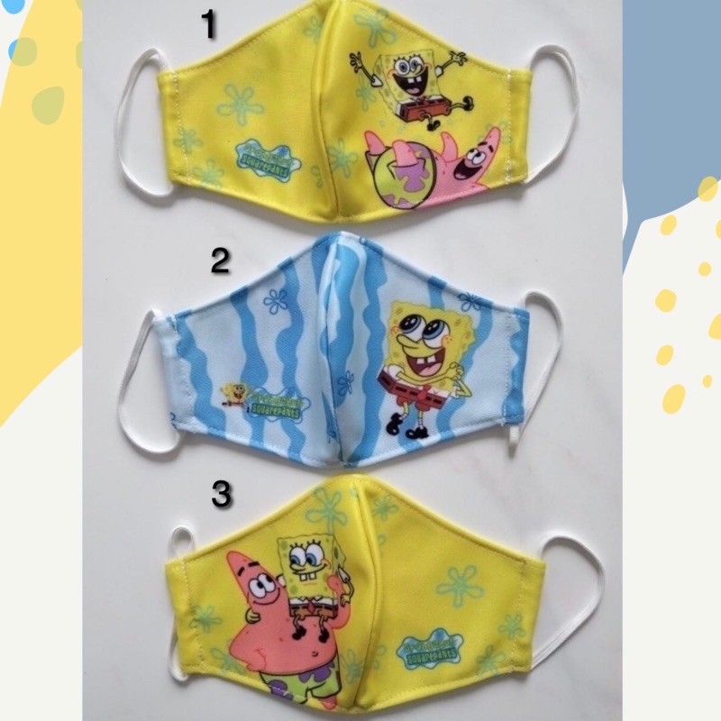 Jual Masker nonmedis kain hijab nonhijab karakter spongebob squarepants ...