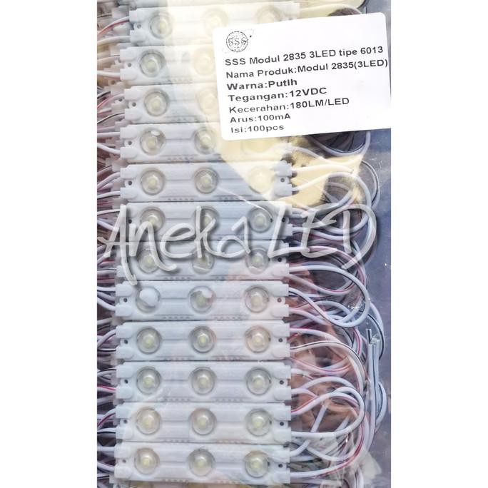 Jual READY LED Modul 2835 3 LED Tipe 6013 12V Putih (100 pcs) | Shopee ...