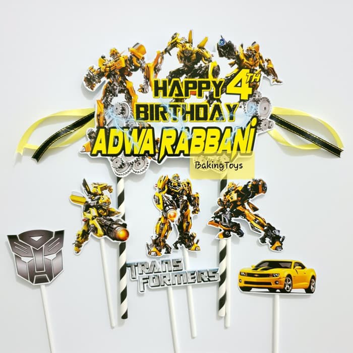 Jual Topper Cake Birthday Transformers Bumblebee | Shopee Indonesia
