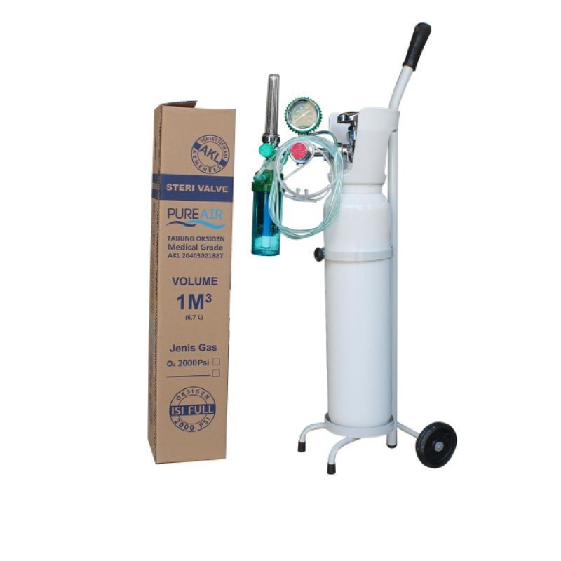 Jual Tabung Oksigen 2m3 Set Lengkap / Tabung Oxygen 2m3 set, 2 meter kubik | Shopee Indonesia