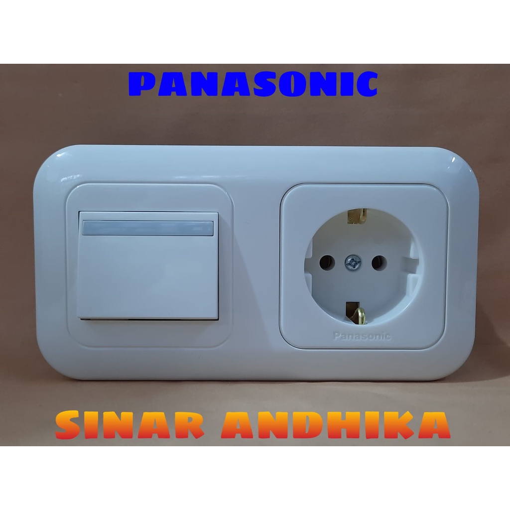Jual STOP KONTAK NON CP + SAKLAR ENGKEL LEBAR HOTEL PUTIH PANASONIC ...