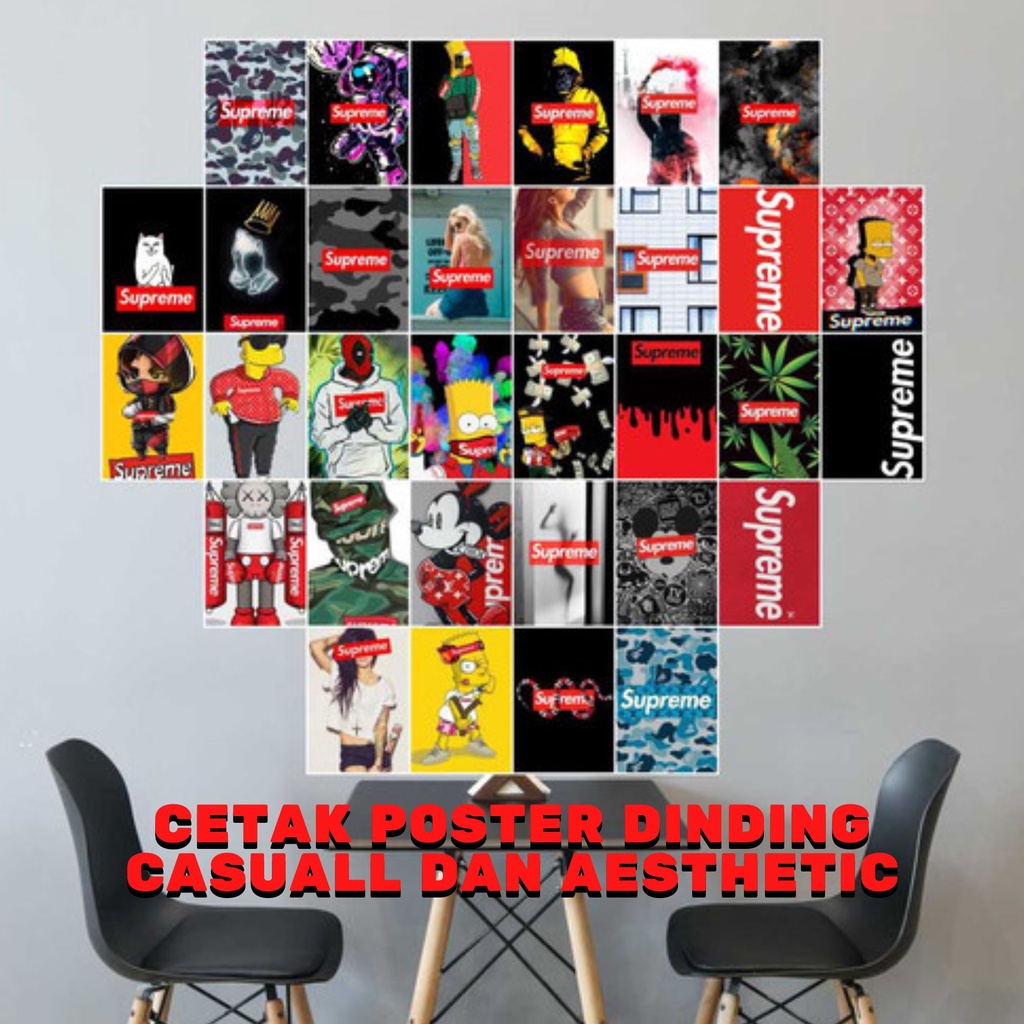 Jual POSTER DINDING AESTHETIC UKURAN A5 FREE DOUBLE TAPE | Shopee Indonesia