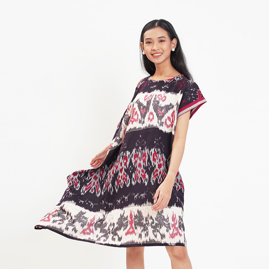 Jual NONA RARA - Temaram Tenun Senja T0761, Baju Batik Kasual Modern ...