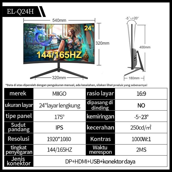 Jual 27-inci 144Hz monitor komputer LCD, desktop kantor, gaming, 1080P ...