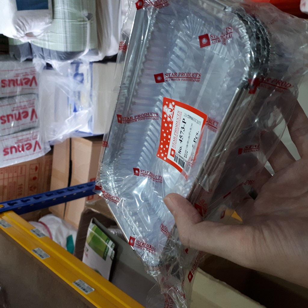 Jual Megapek aluminium tray petak 4573 per bungkus isi 5 pcs. 600ml ...
