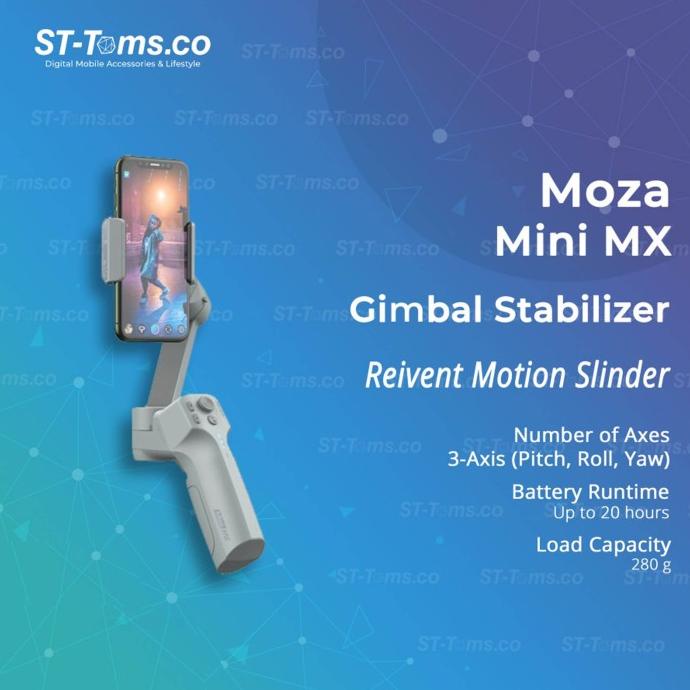 Jual Moza Mini MX 3-Axis Gimbal Stabilizer Smartphone | Shopee Indonesia