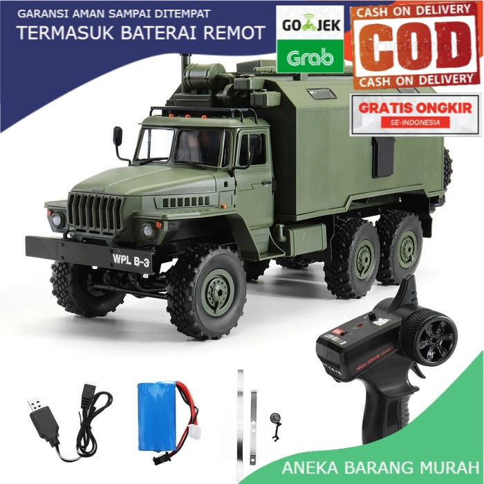 Jual WPL B36 B-36 Propo Military Truck Ural 1/16 2.4G 6 WD RC Car Off-Road RTR Truk Abri offroad ...