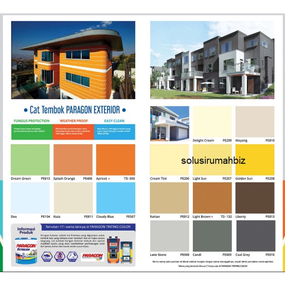 Jual katalog paragon exterior card cat tembok luar colorcard kartu ...