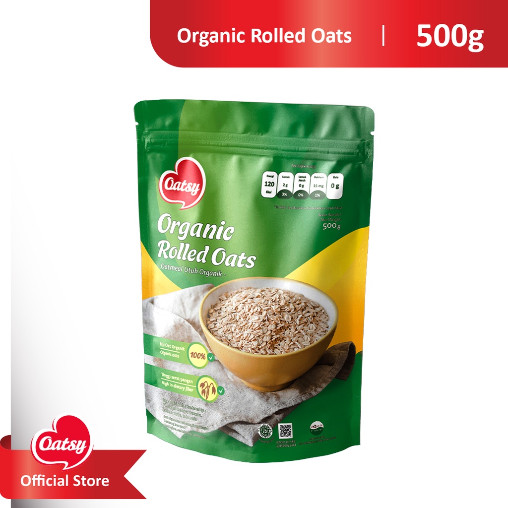 Jual OATSY Organic Rolled Oats 500gr | Shopee Indonesia