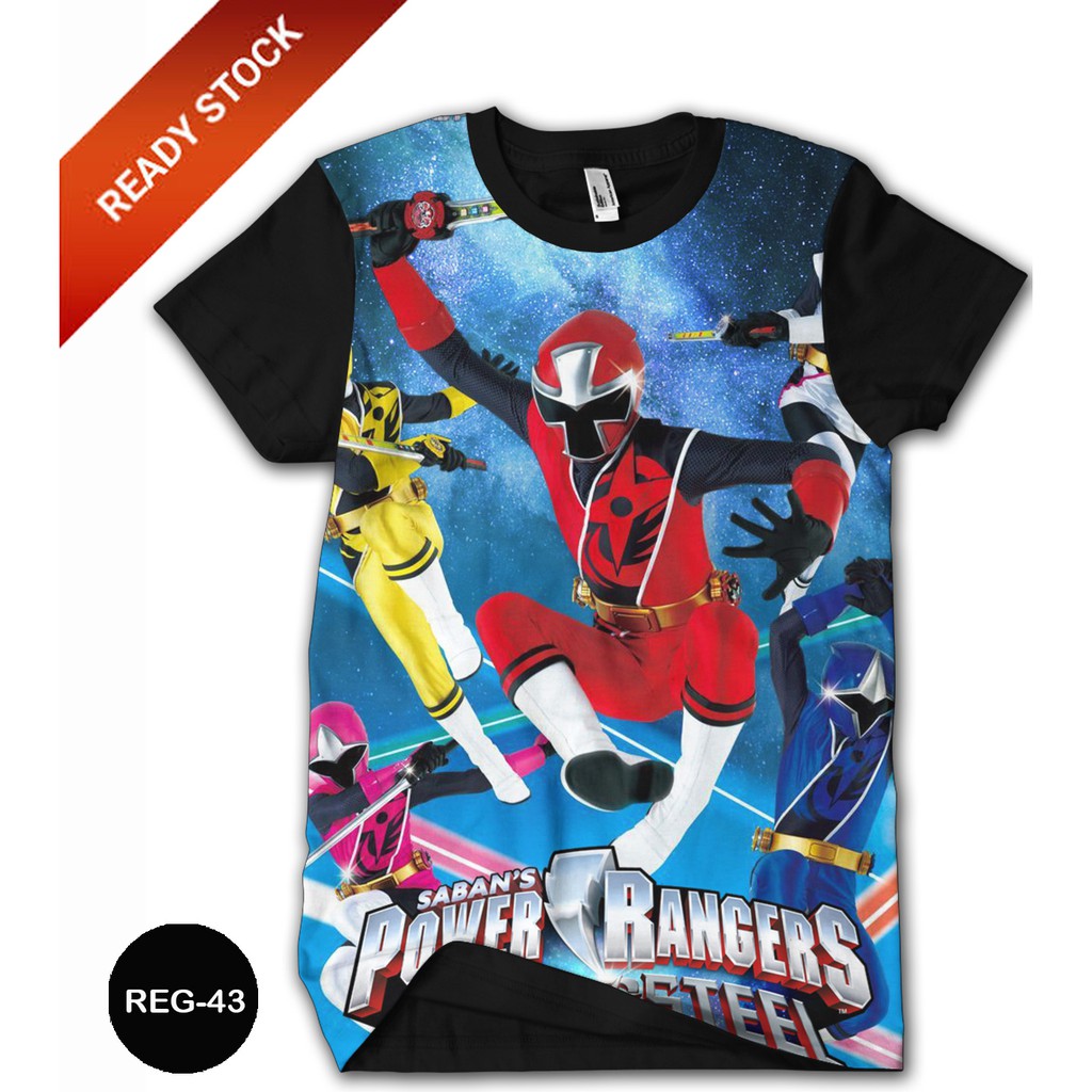 Jual Baju Power Rangers DEWASA Karakter Kartun motif Printing 3D #REG ...