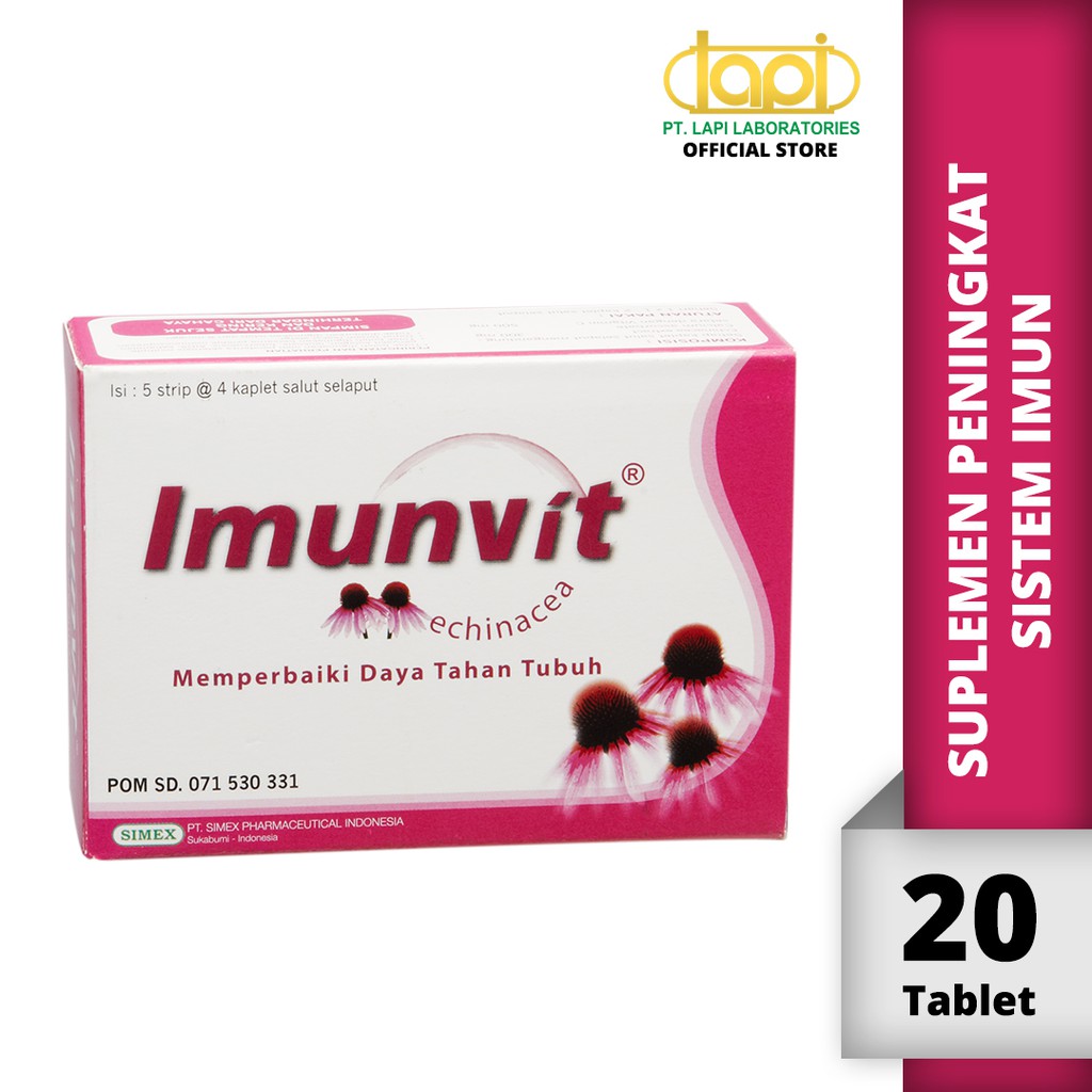Jual Imunvit - Box isi 5 strip @ 4 Tablet - Suplemen Untuk Daya Tahan ...