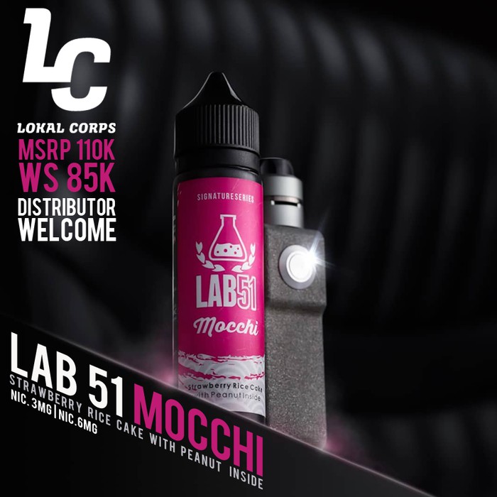 Jual LIQUID VAPE VAPOR LAB51 MOCCHI legend is back mochi strawberry ...