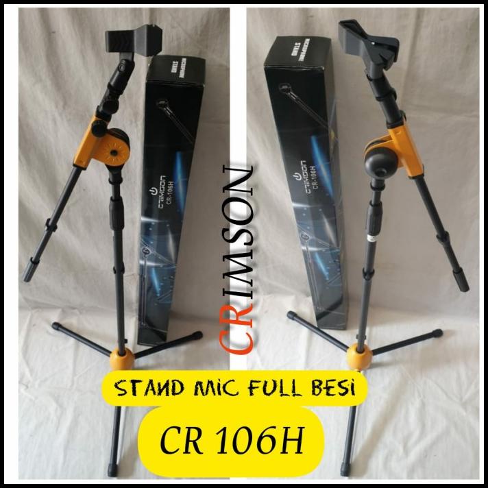 Jual Stand Mic Full Besi Crimson Cr106 Standing Microphone | Shopee ...